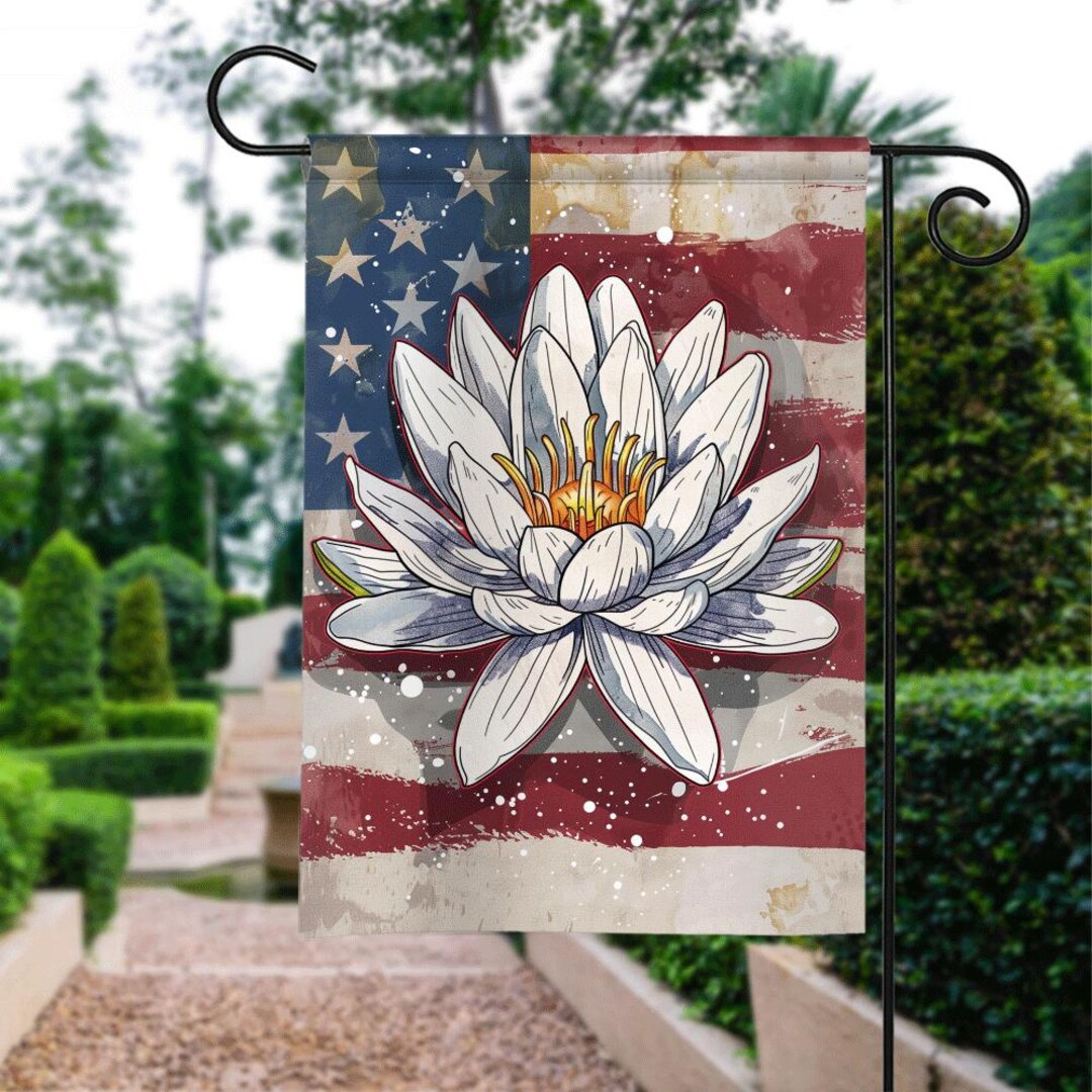 Kamala Harris Lotus Flag, Patriotic 2024 Garden Flag, Kamala Harris for ...