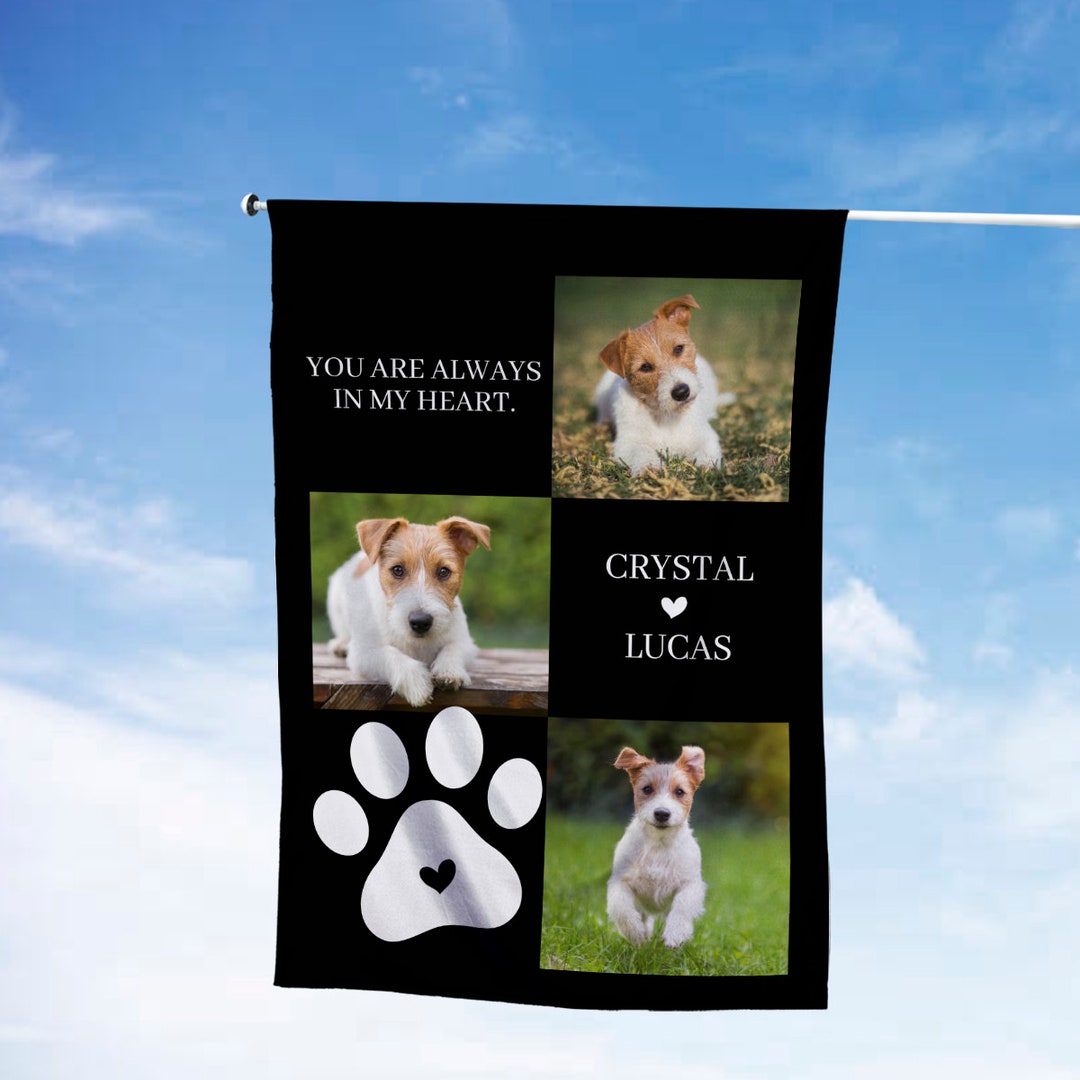 Personalized Dog Memorial Garden Flag, Pet Memorial Gifts, in Memory of ...