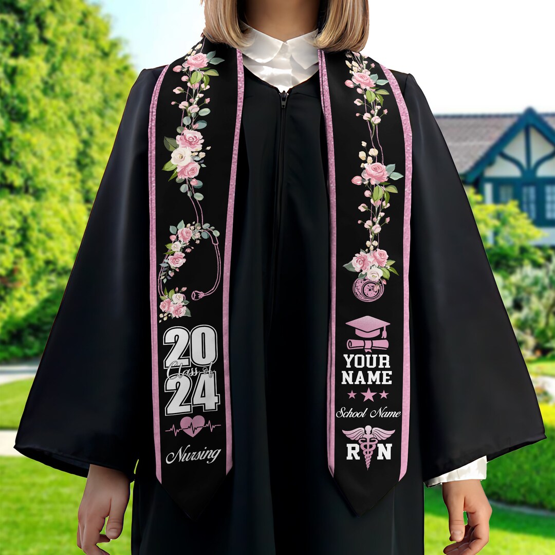 Personalized Nursing Stole, Custom Nursing Graduation Stole, RN Nursing ...