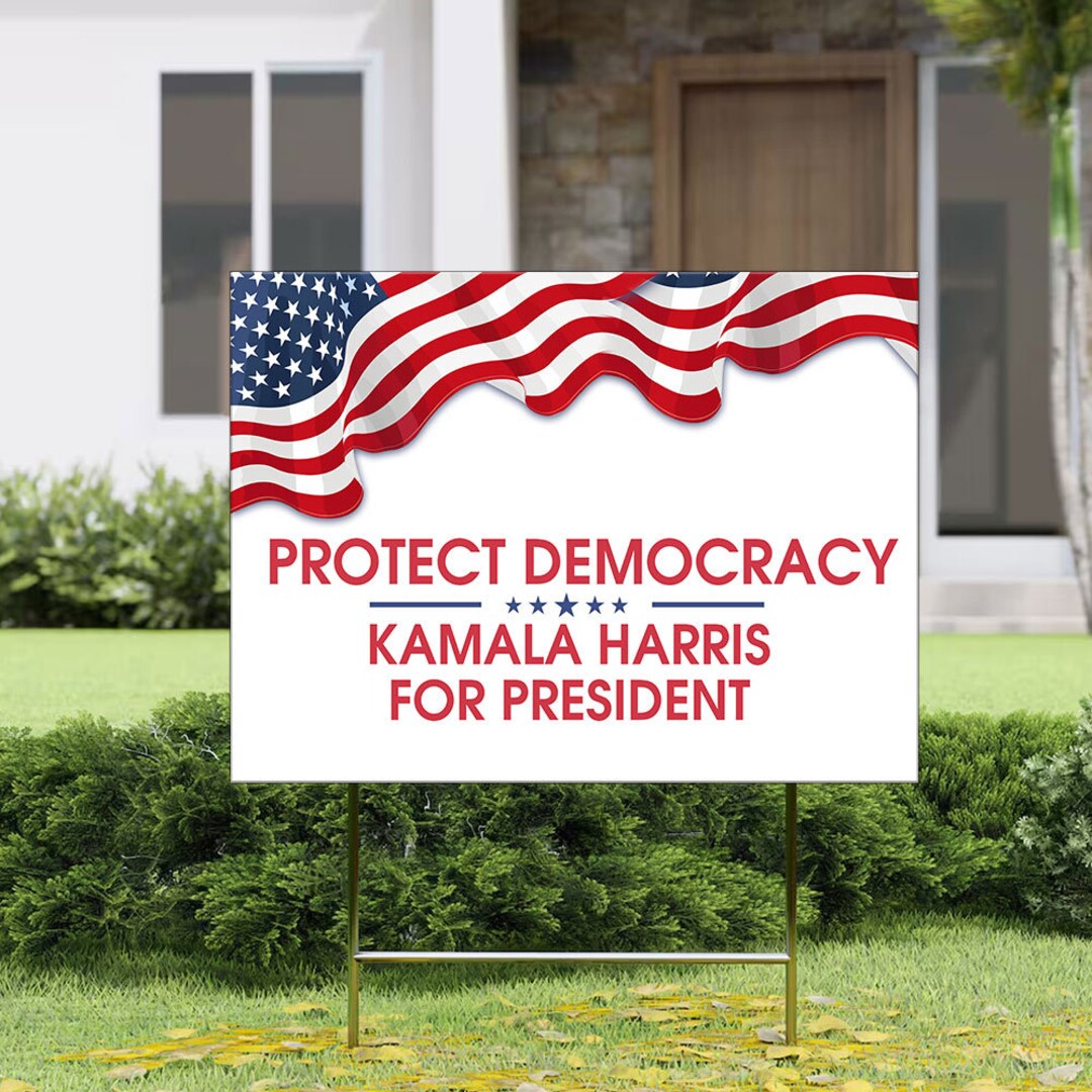 Protect Democracy Kamala Harris for President Yard Sign,harris 2024 ...