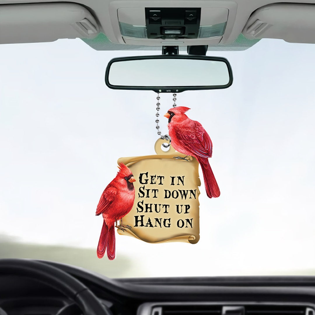 Funny Cardinal Get in Sit Down Shut up Hang on Ornament, Cardinal Car ...