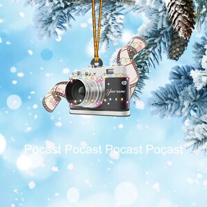 Personalized Graphic Film Camera Ornament, Christmas Photo Camera Tree ...