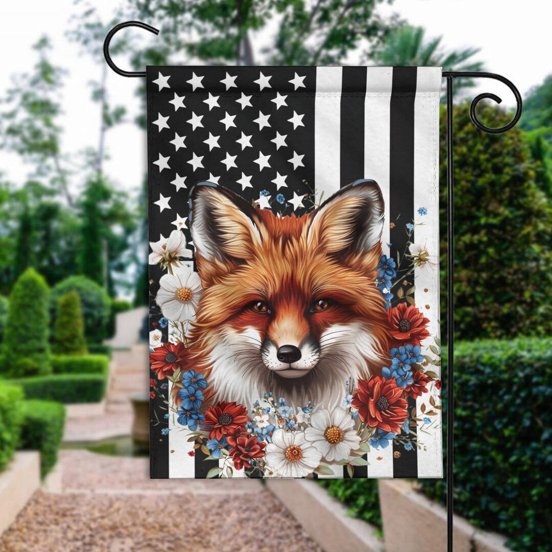 Fox Happy 4th of July Flag, Vintage American Fox Flag, Fox USA Happy ...