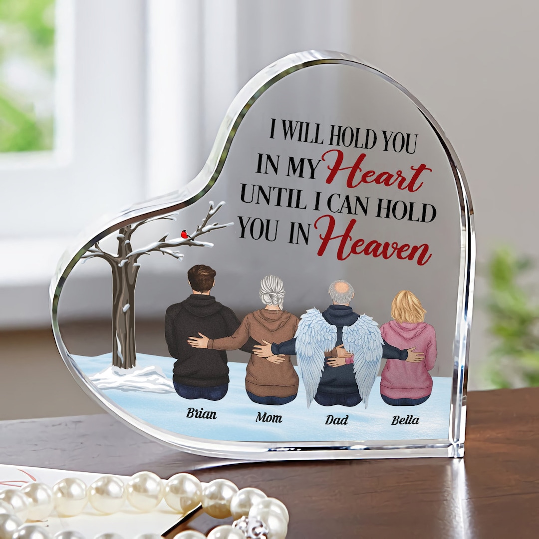 Personalized I Will Hold You in My Hand Heart Shape Acrylic Plaque in ...