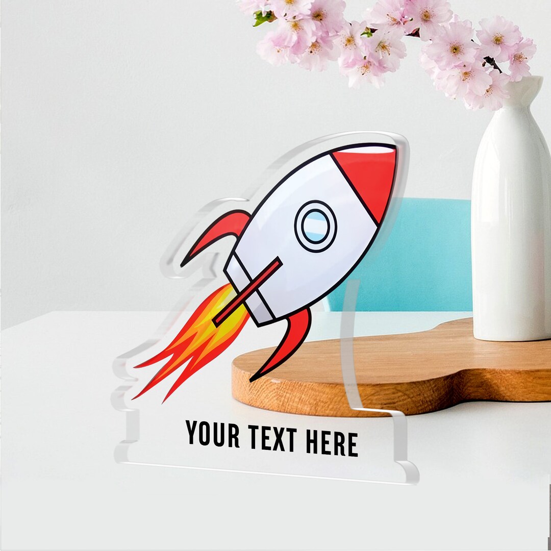 Custom Rocket Space Ship Acrylic Plaque, Rocket Plaque Decor, Astronaut ...