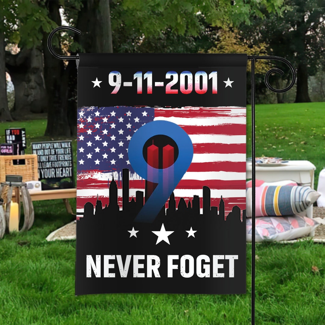 Never Forget 911 Flag, Patriot Day Flag, 911 Memorial Flag, American ...