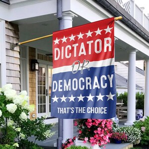 Dictator or Democracy Flag, America Presidential Election 2024 Flag ...