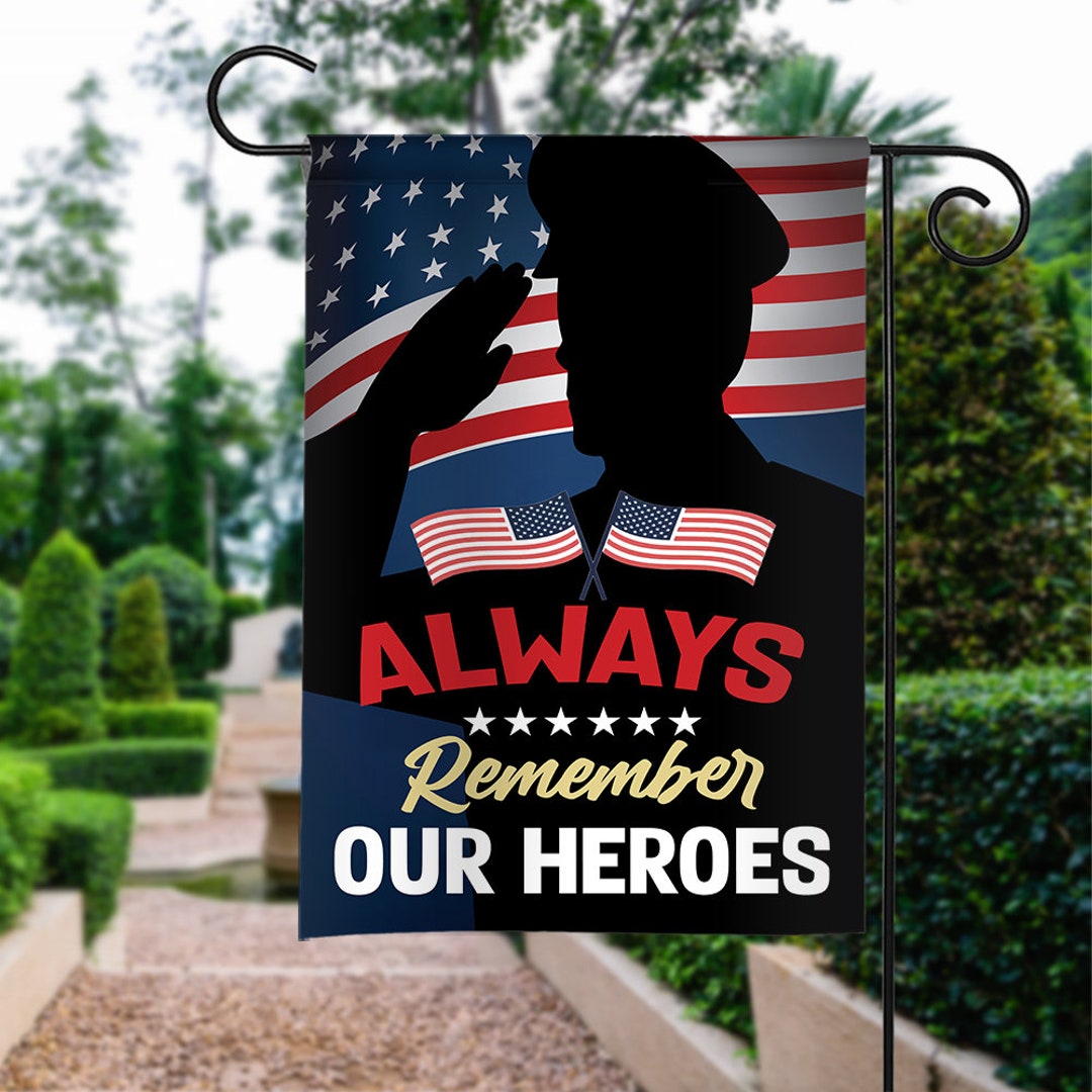 Memorial Day Flag, Always Remember Our Heroes Double Sided Yard Outdoor ...
