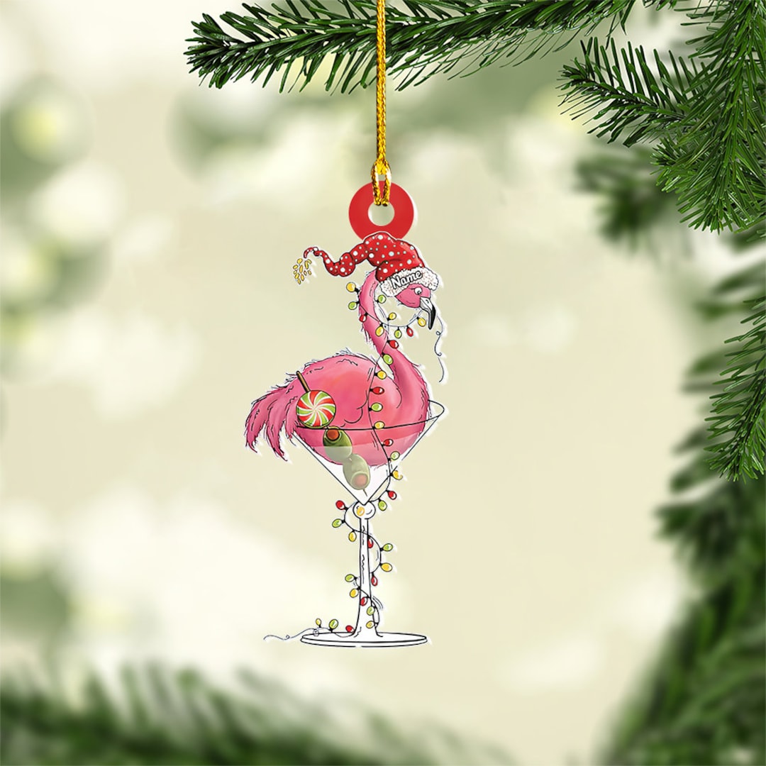 Flamingo Christmas Light Ornament, Christmas Tree Ornament Decor, Loved ...