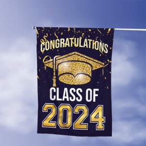 Personalized Graduation 2024 Flag, Graduate Yard Sign, Class of 2024 ...