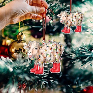 Sheep Christmas Ornament, Sheep Car Ornament, Sheep Christmas Tree ...