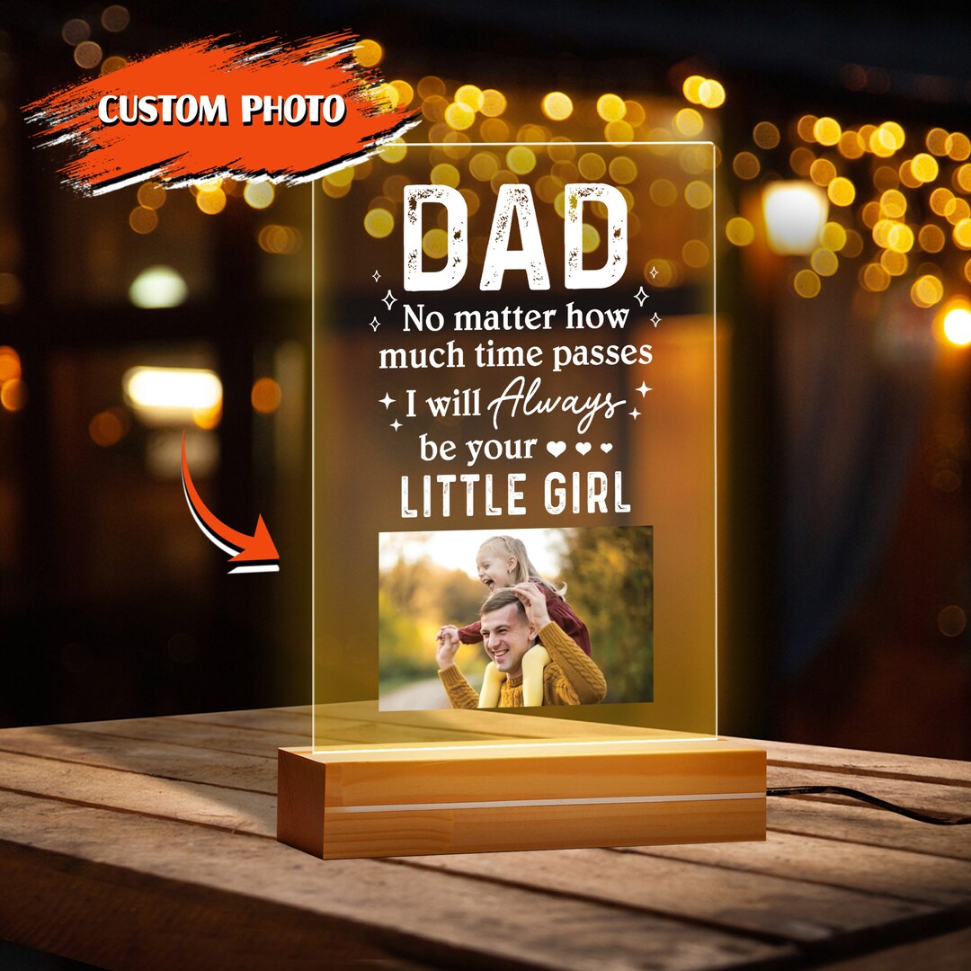 Personalized Father's Day Night Light, Father's Day Gift, Dad Birthday ...