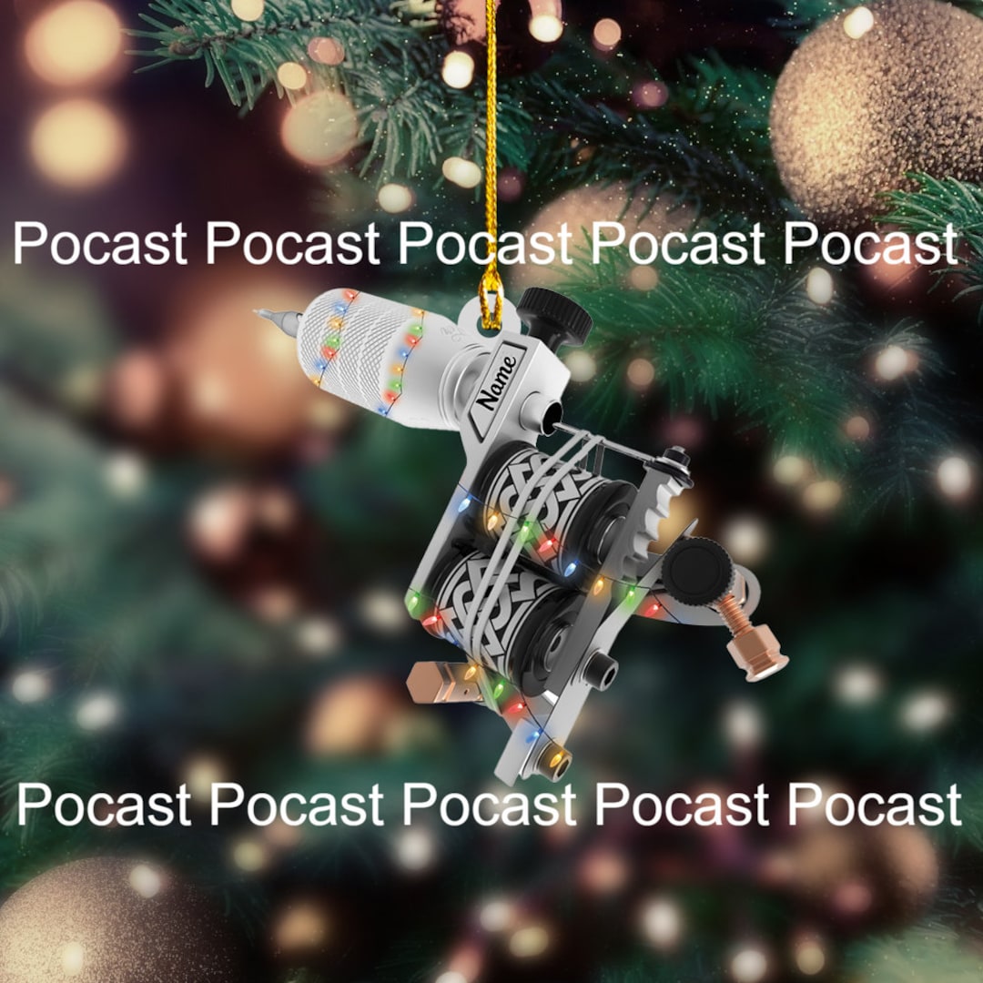 Personalized Metal Tattoo Machine Ornament, Gift for Tattoo Lover Xmas ...