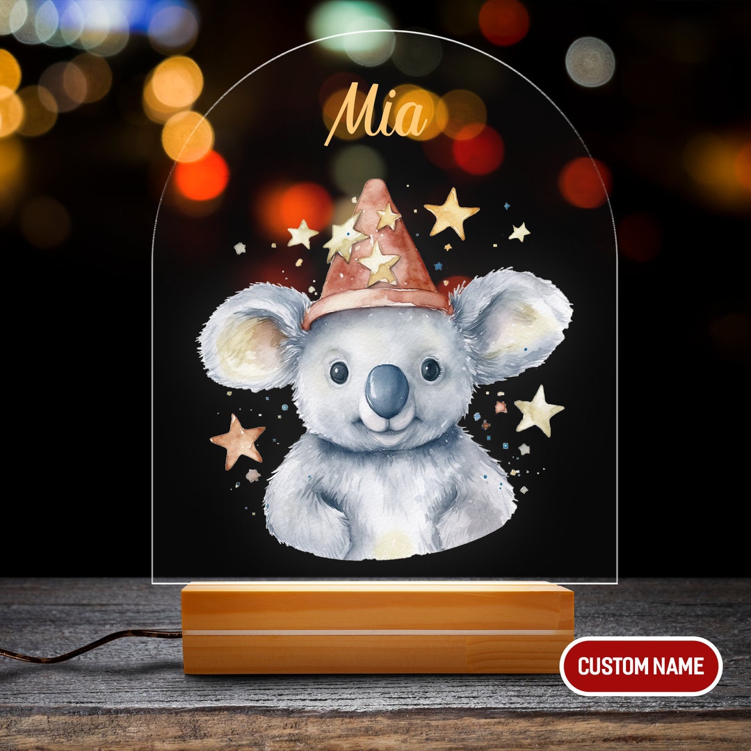 Personalized Cute Baby Koala Night Light,led Night Lamp, Baby Girl Gift ...