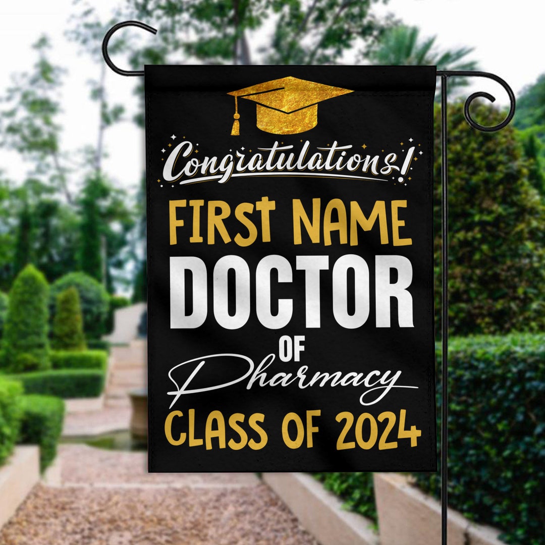 Personalized Doctor of Pharmacy Flag, Custom Pharm D Graduation Flag ...