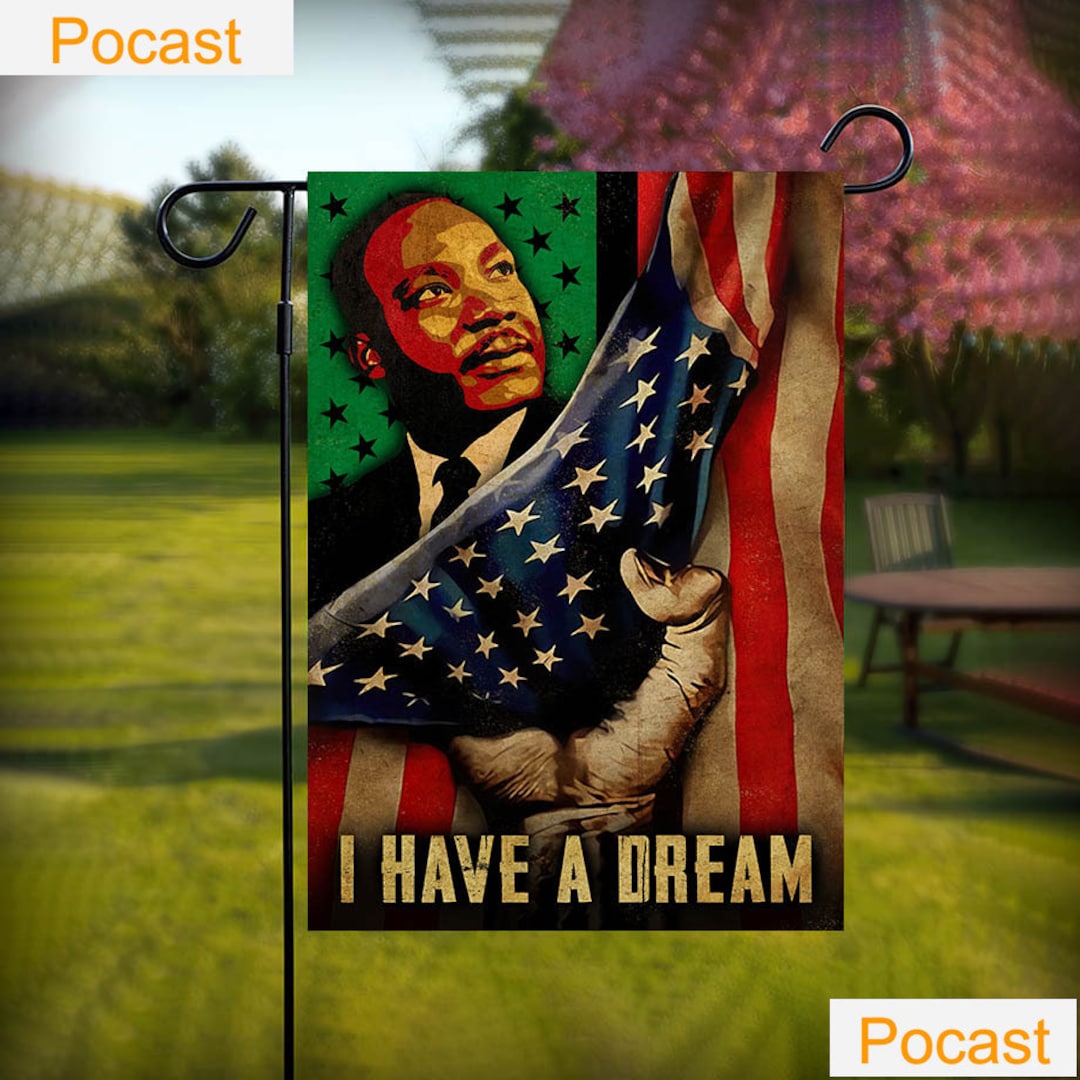 Martin Luther King Jr American US Flag, Black Lives Matter Garden Flag ...