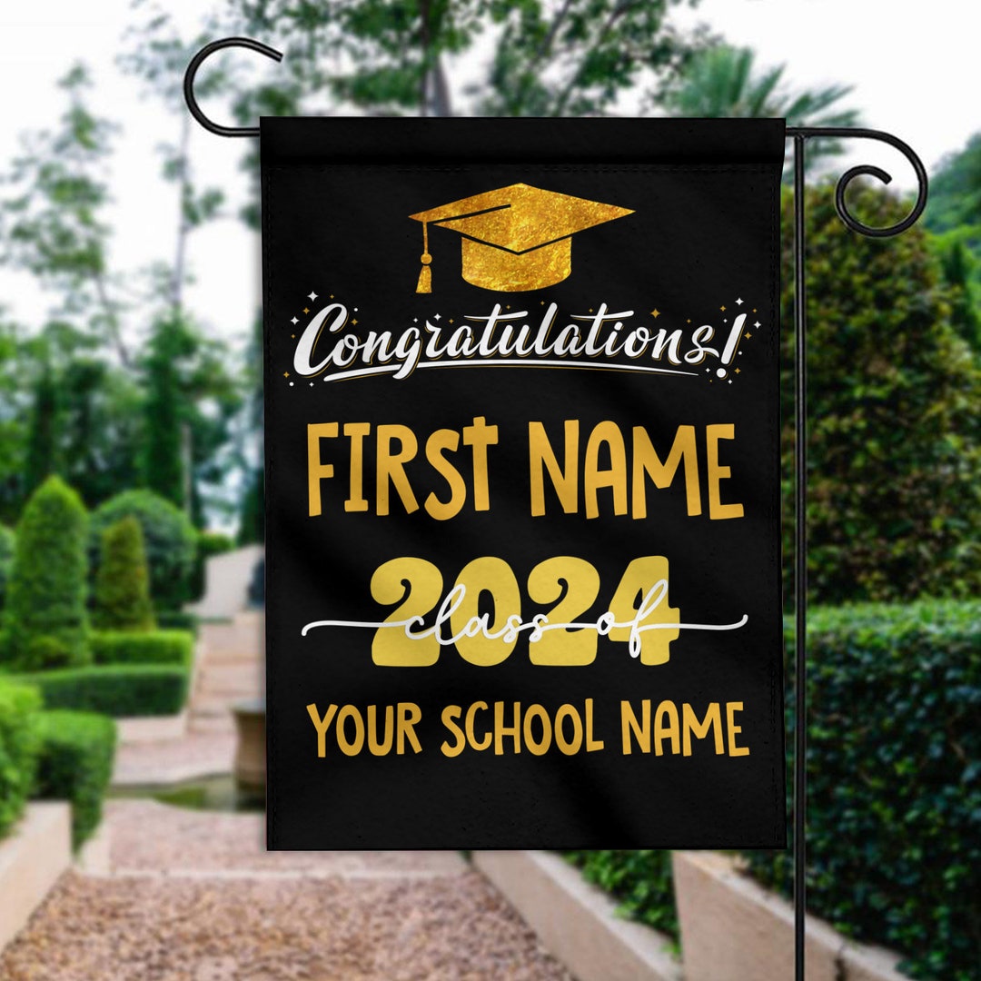 Personalized Graduation 2024 Flag, Custom College Bound Flag, Class of ...