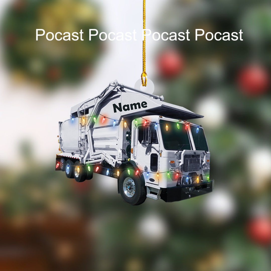 Urban Garbage Truck Christmas Ornament, Garbage Drive Ornament, Garbage ...