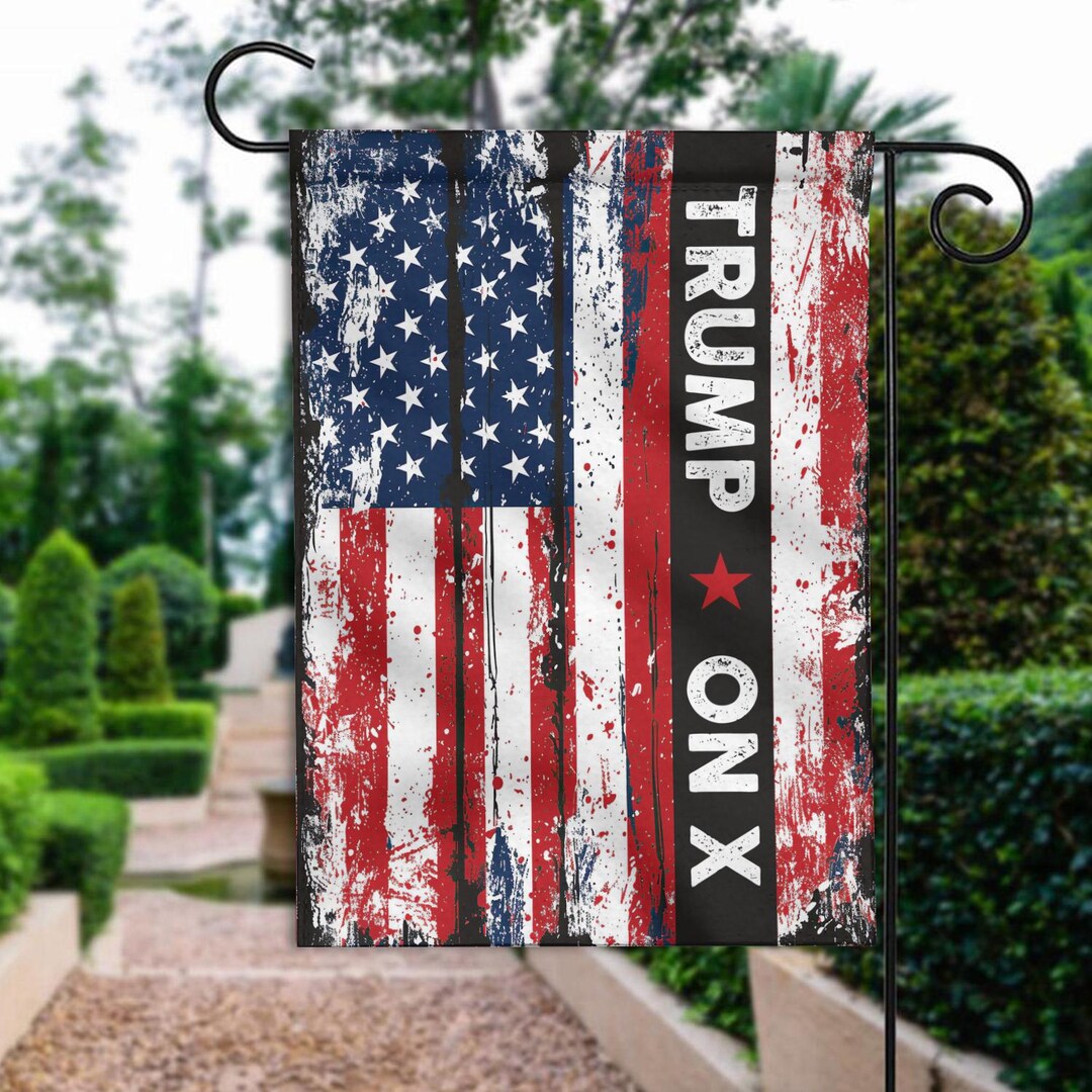 Trump on X 2024 Flag, Save America House Flag, Trump Rally Flag ...