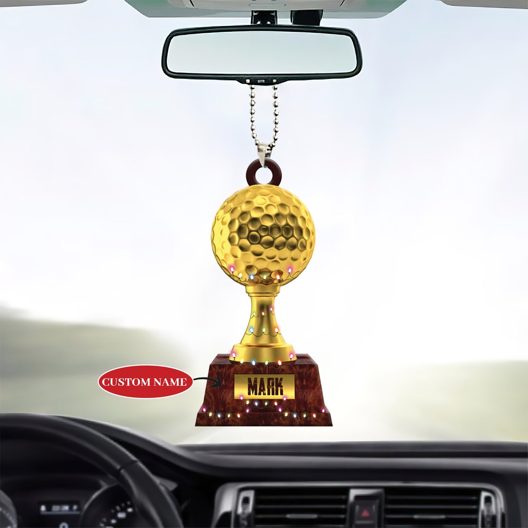 Golf Ball Car Ornament, Golfing Christmas Ornament, Best Golfer Xmas ...