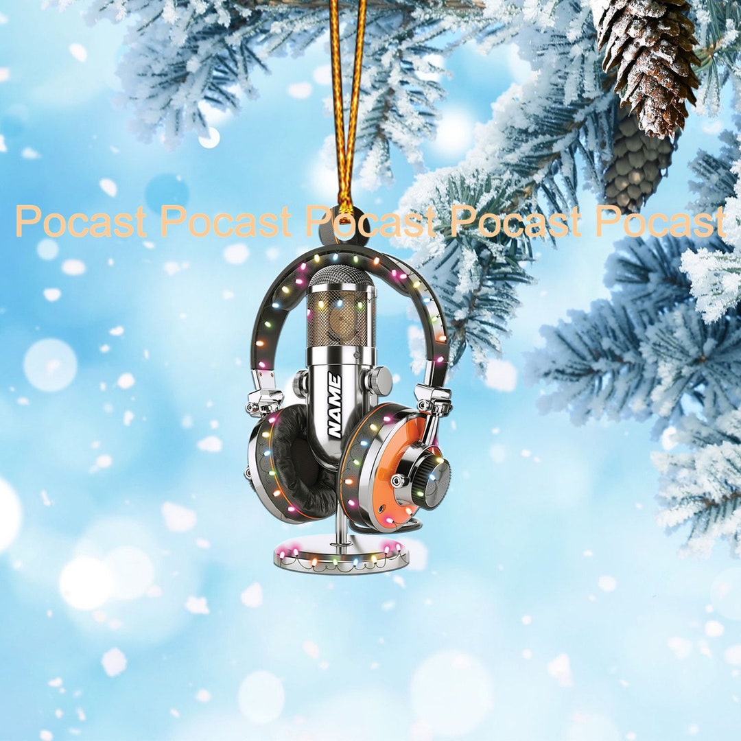 Professional Studio Microphone and Headphones Ornament, Karaoke ...