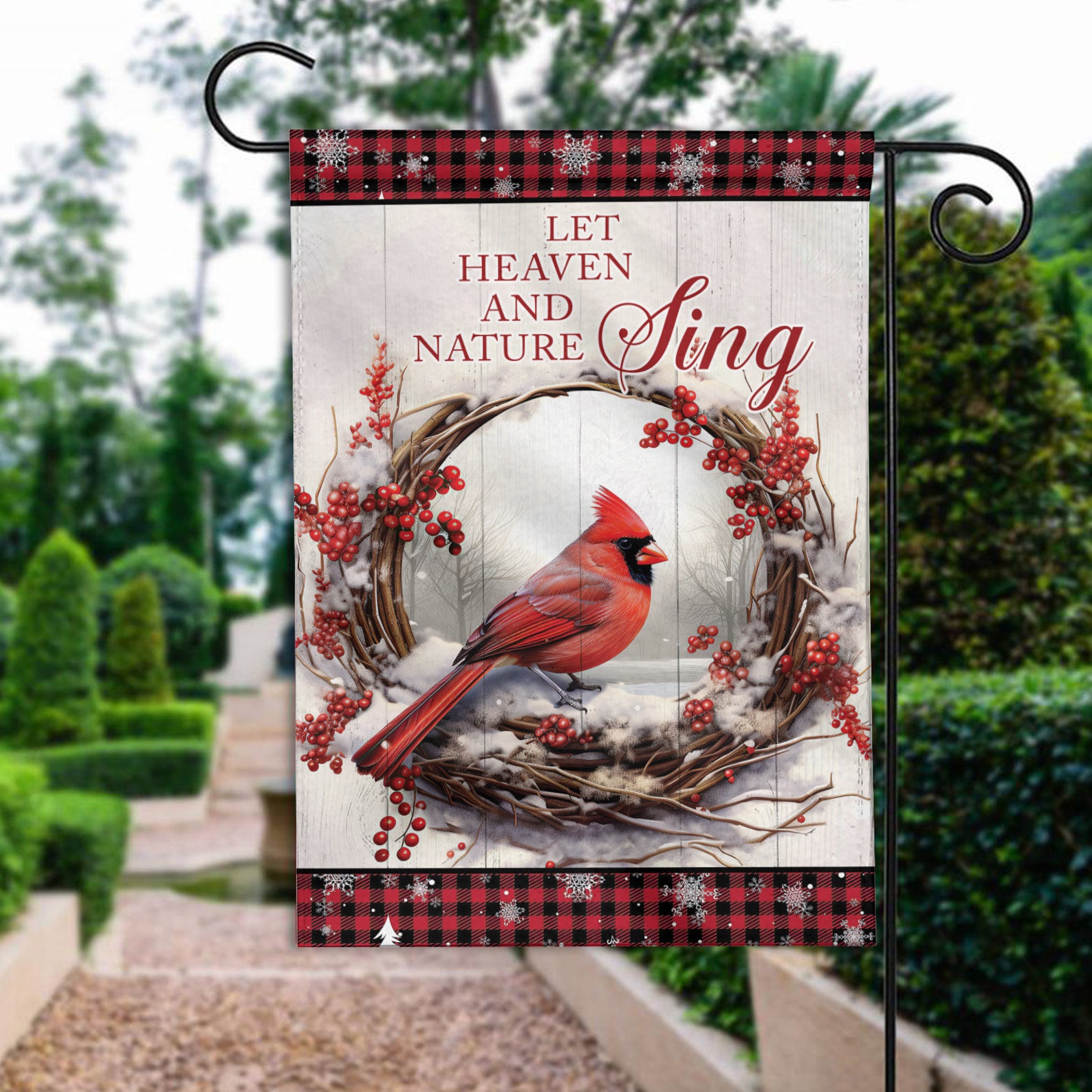 Plaid Heaven and Nature Sing Cardinal Garden Flag Cardinal - Etsy