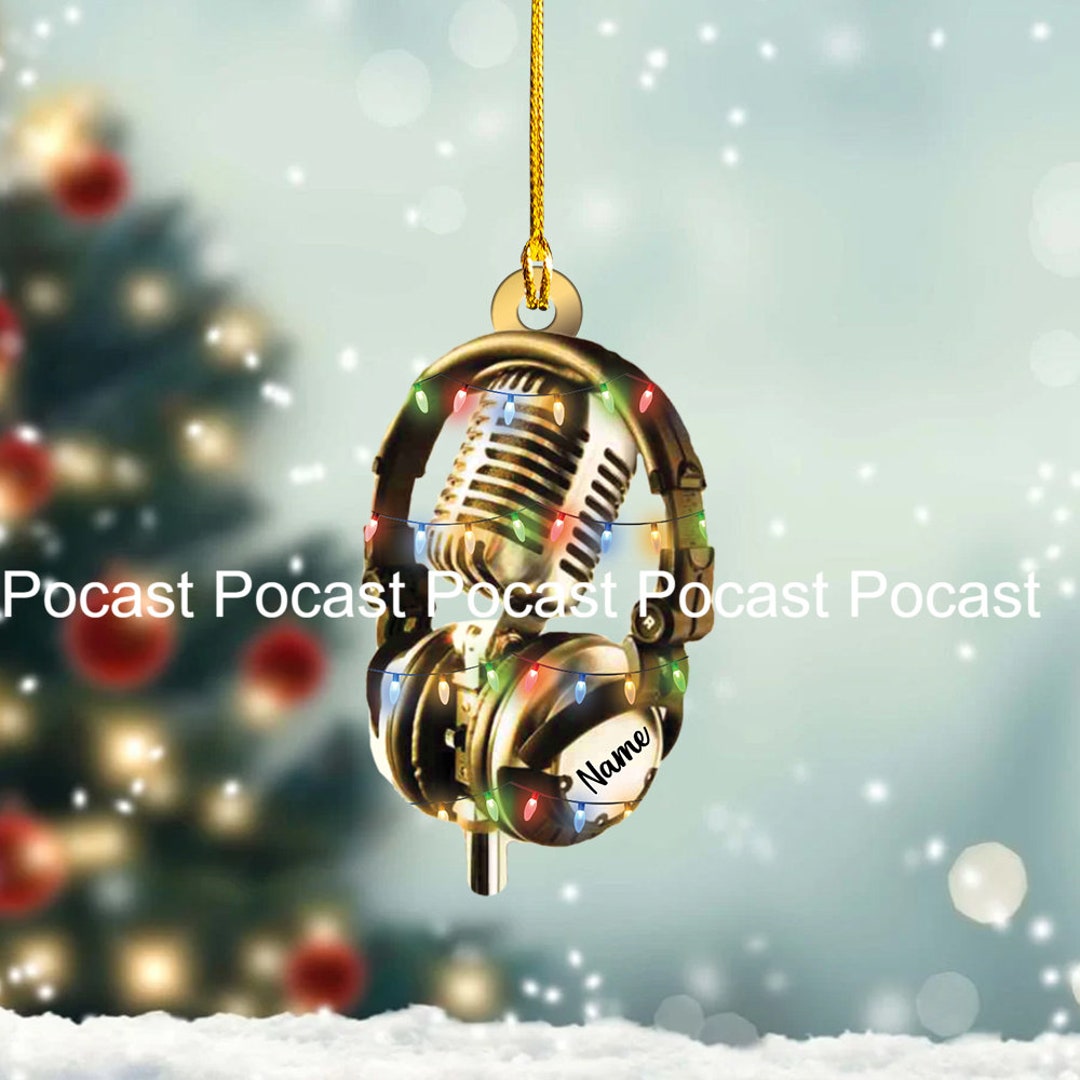 Microphone Radio Christmas Ornament, Microphone Ornament Gift ...