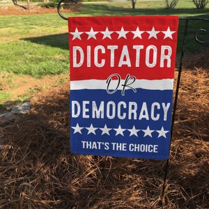 Dictator or Democracy Flag, America Presidential Election 2024 Flag ...