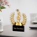 Personalized Golden Music Treble Clef and Microphone Trophy - Etsy
