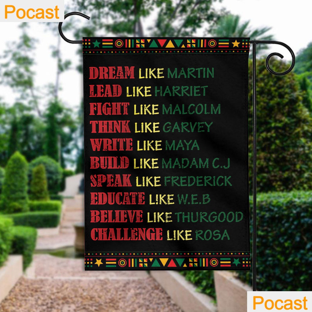Black Lives Matter Flag, Dream Like Martin Flag, Black History Month ...