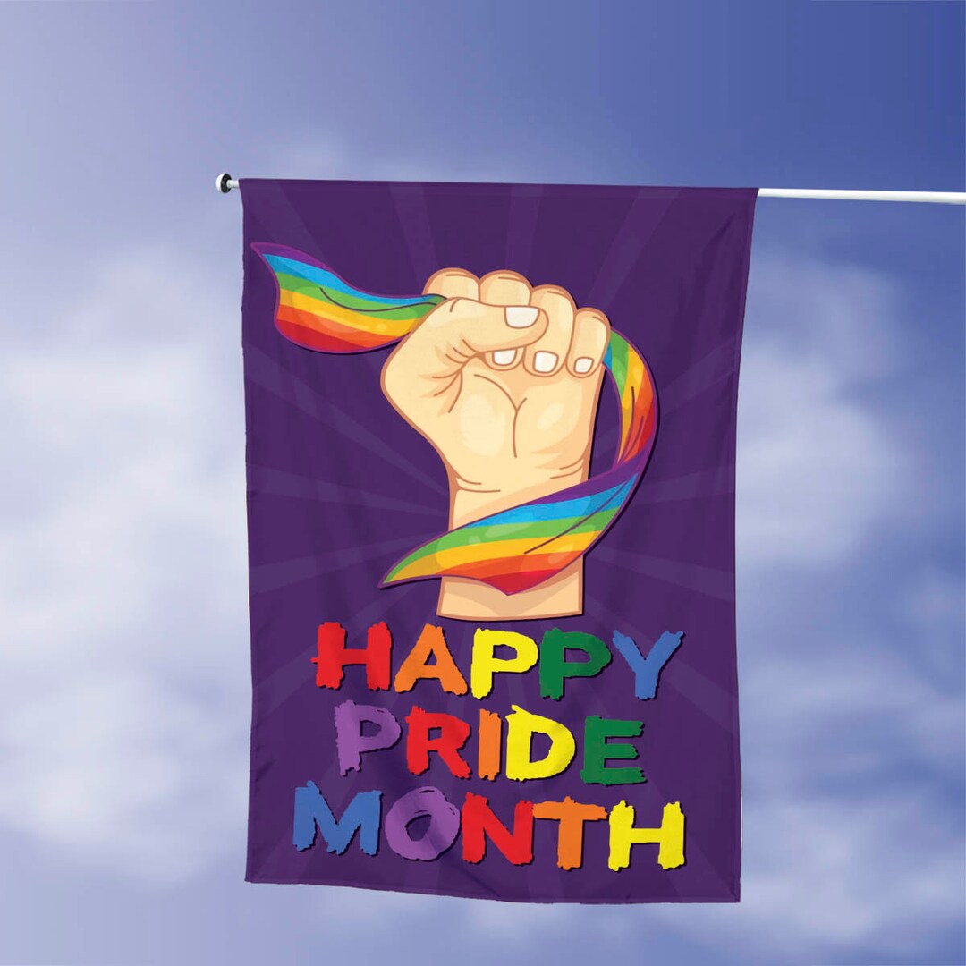Happy Pride Month Flag, Gay Pride LGBT Rainbow Flag, Hippie Soul Flag ...