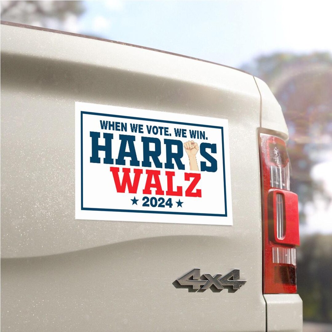 When We Vote. We Win Car Magnet, Kamala Harris 2024 Presidential ...