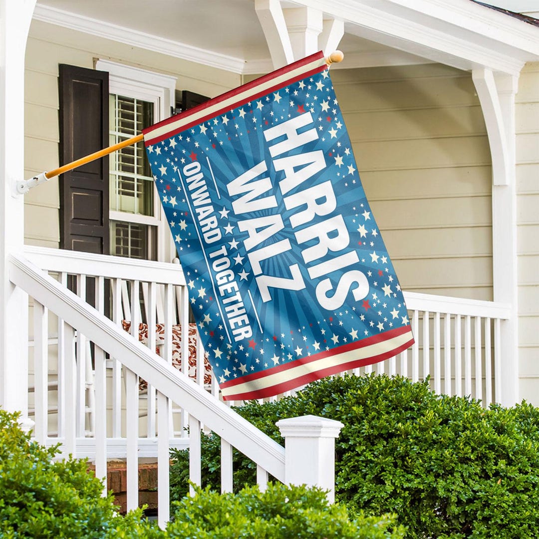 Kamala Harris Tim Walz Onward Together Political Flag, Kamala Harris ...