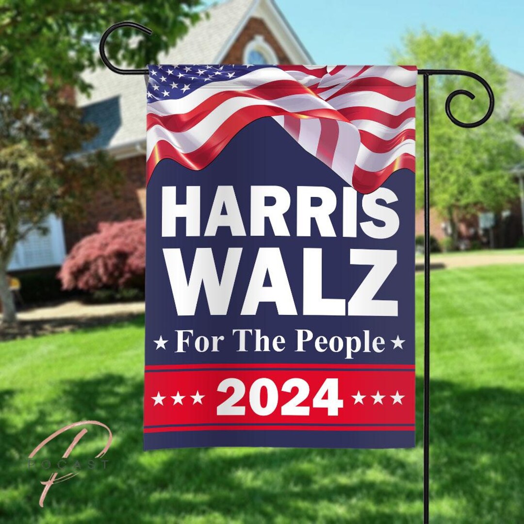 Kamala Harris Walz 2024 Flag, Harris Walz for the People Flag, We Are ...