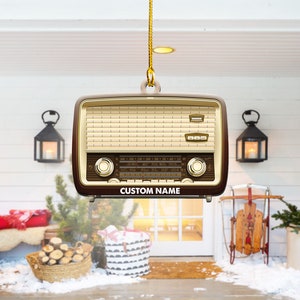Personalized Radio Christmas Ornament, Radio Ornament Gift, Radio ...