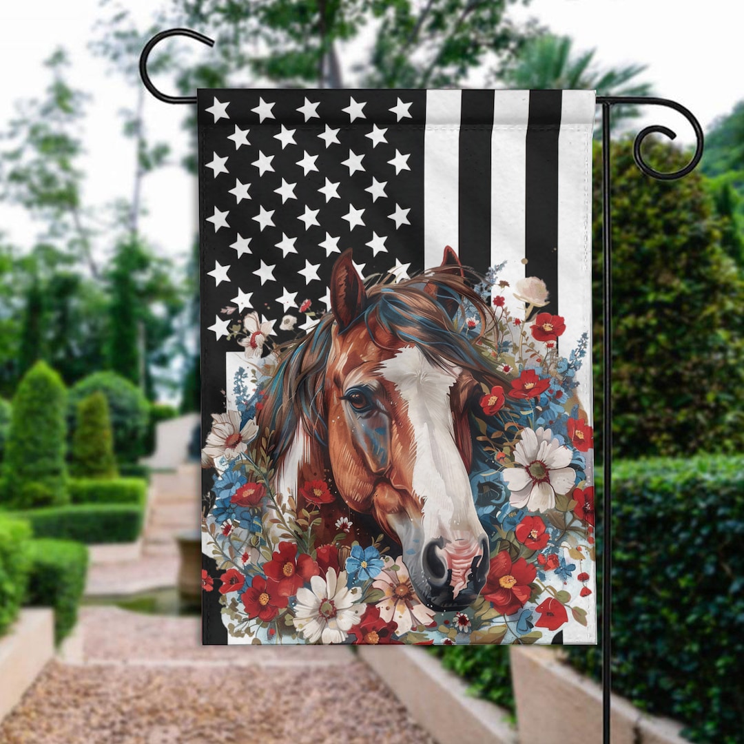Horse Happy 4th of July Flag, American Horse Flag, Horse USA Happy ...