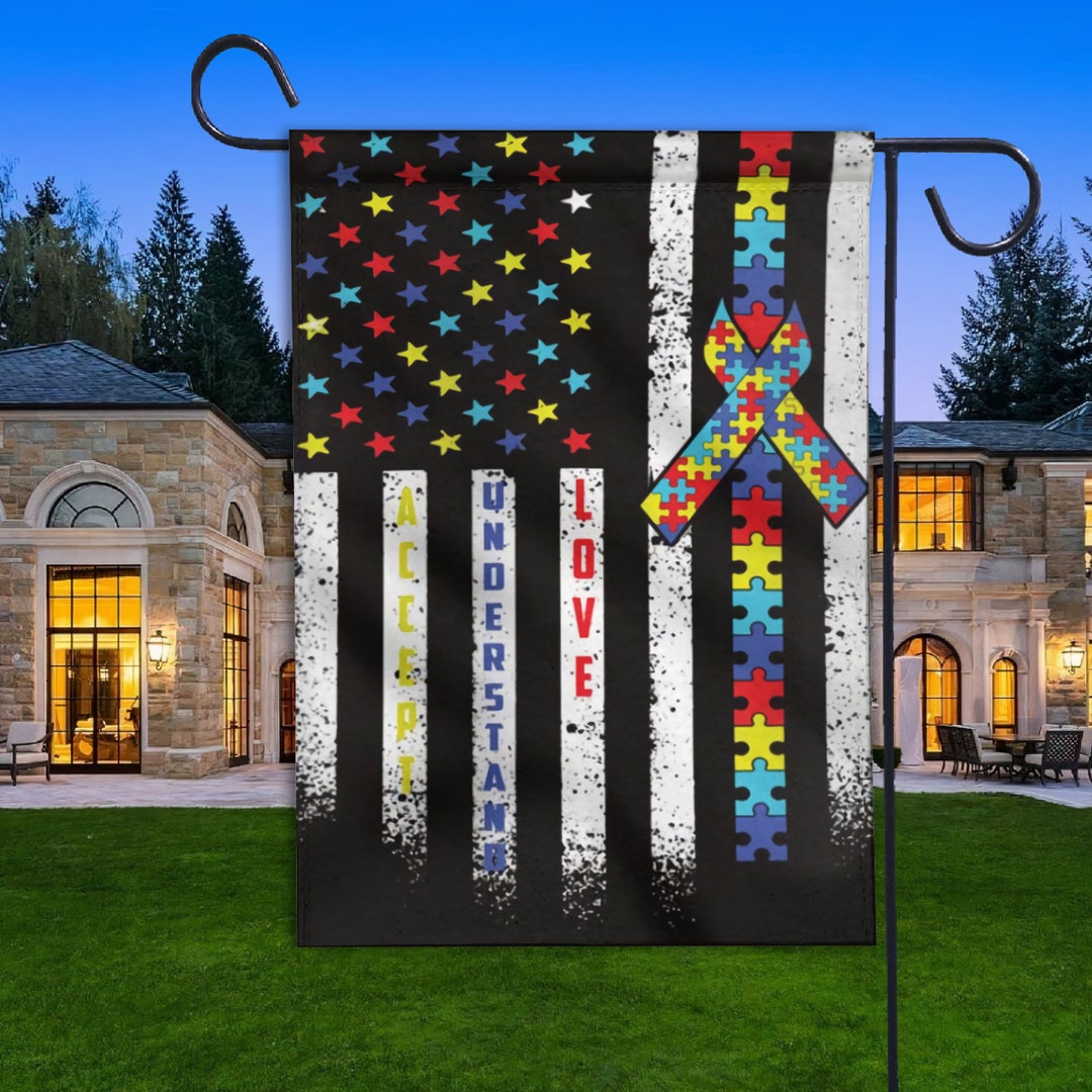 Autism Awareness Flag,accept Understand Love Autism Awareness Flag ...