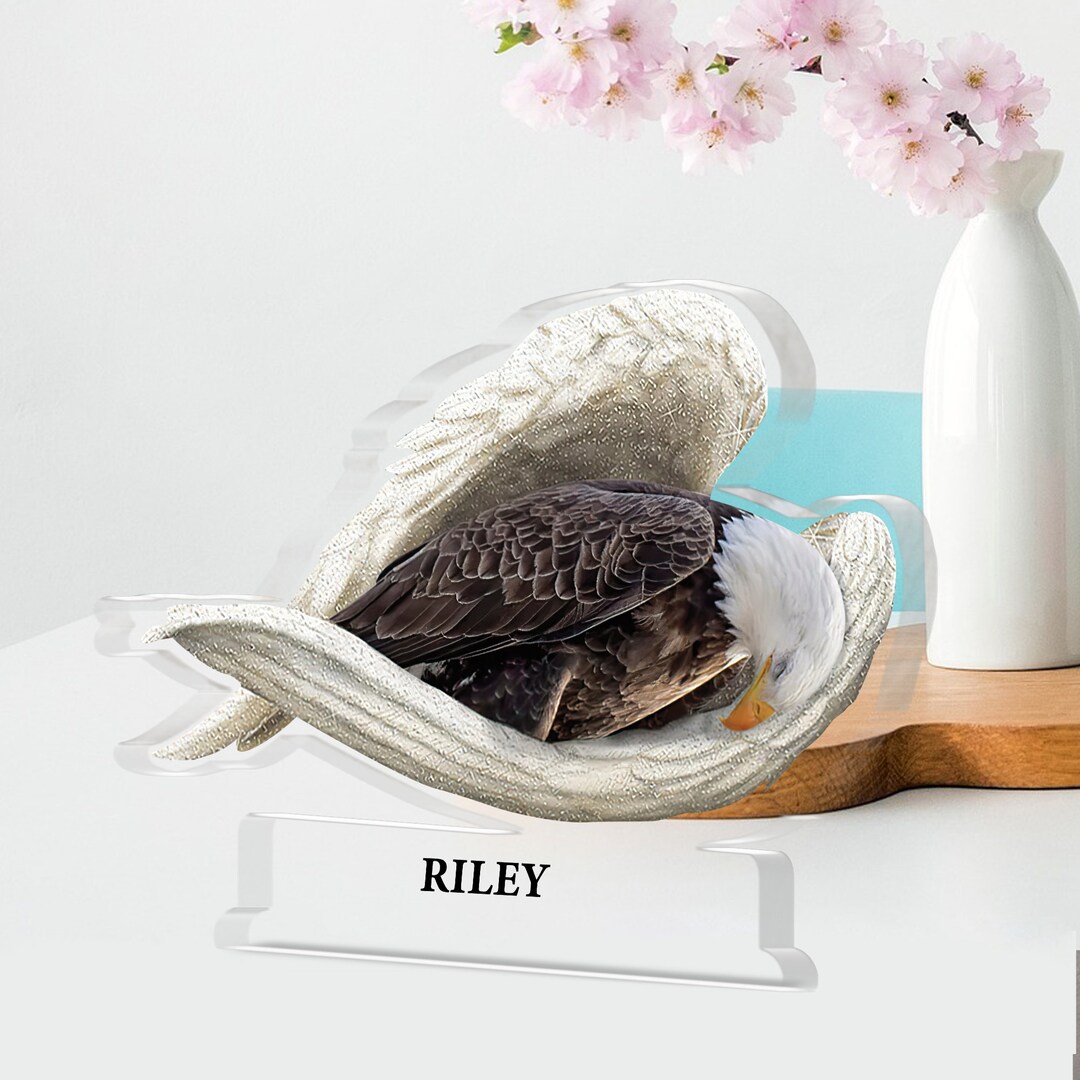Personalized Eagle Angel Wings Acrylic Plaque, Eagle Acrylic Keepsake ...
