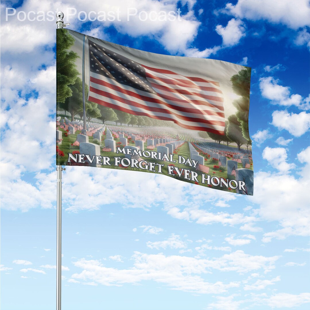 Memorial Day Flag, Never Forget Ever Honor Double Sided Yard Outdoor ...