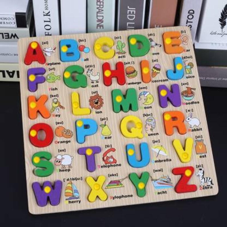 3D Alphabet Puzzles With Pictures Educational Learning ABC Letters ...