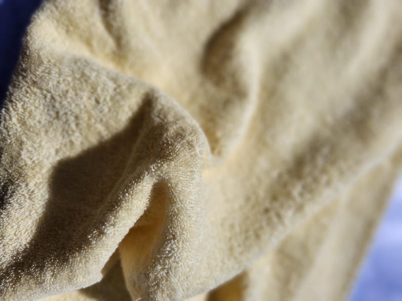 Yellow Terry Fabric Cloth-diy Towel Project-burp Rag- Quick Spill Clean ...