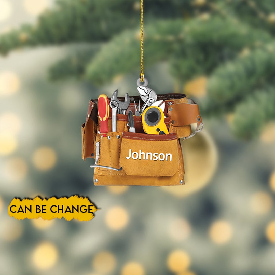 Personalized Plumber Tool Bag Acrylic Ornament Christmas Tree - Etsy