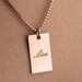 Personalized Name Tag Necklace With Box Chain, Name Bar Necklace ...