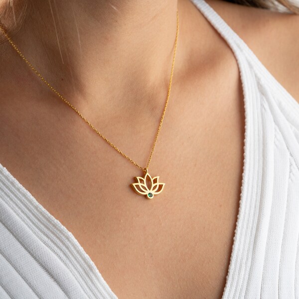 Lotus Necklace - Etsy