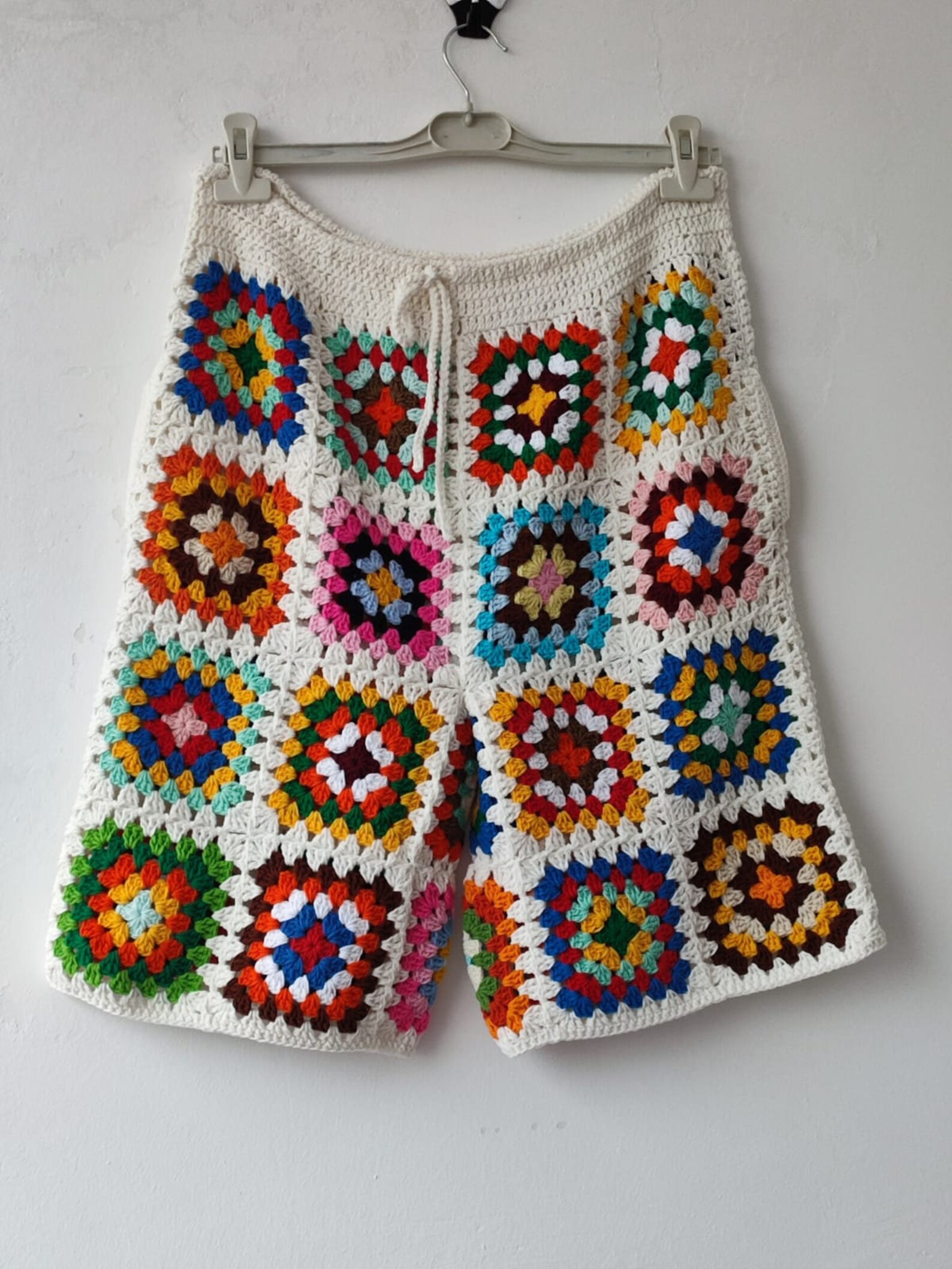 Crochet Granny Square Shorts for Men,unisex Shorts, Crochet Mens' Beach ...
