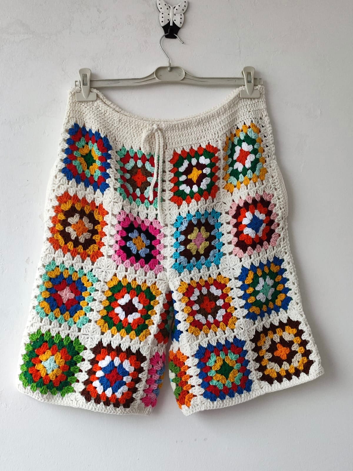 Crochet Granny Square Shorts for Men,unisex Shorts, Crochet Mens' Beach ...