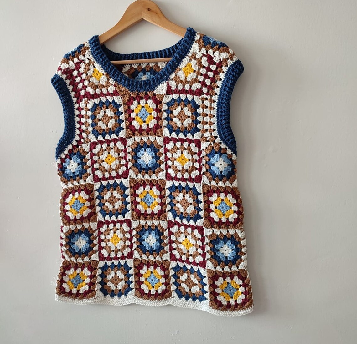 Sweater Vest Crochet Sweater Vest Utility Vest Men Mens Sweater Vest
