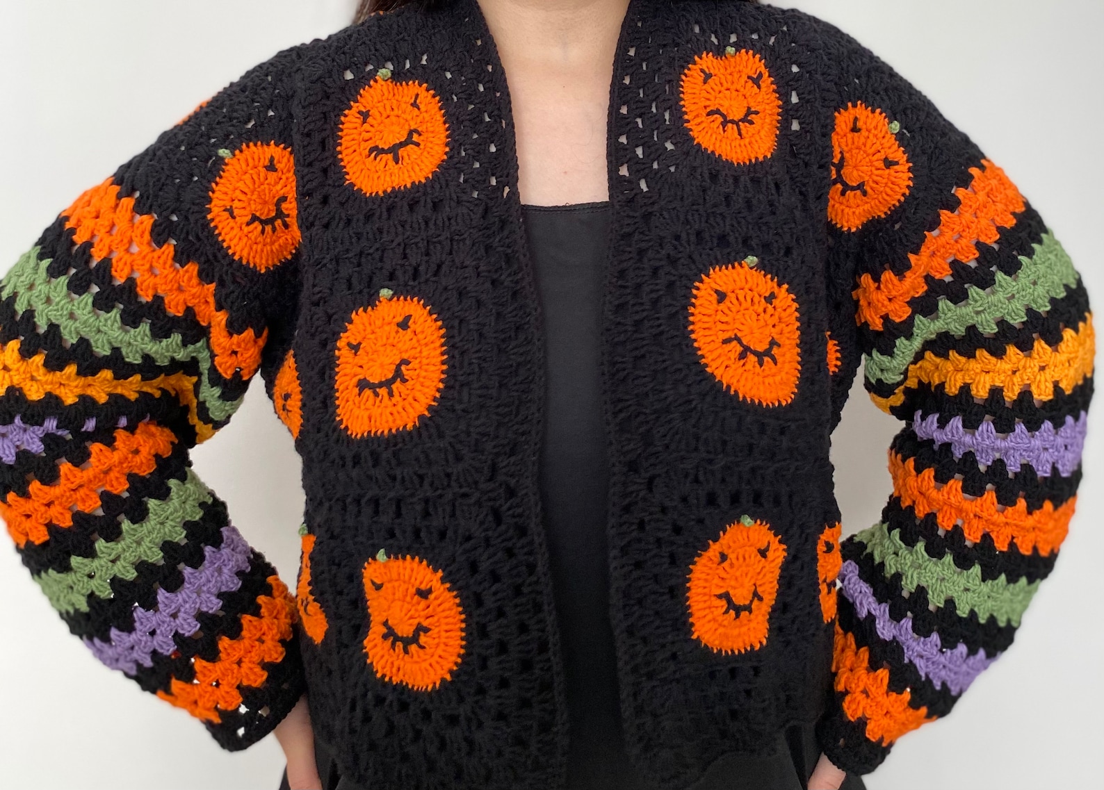 Halloween Cardigan for Woman Crochet Cardigan Fall Cardigan - Etsy