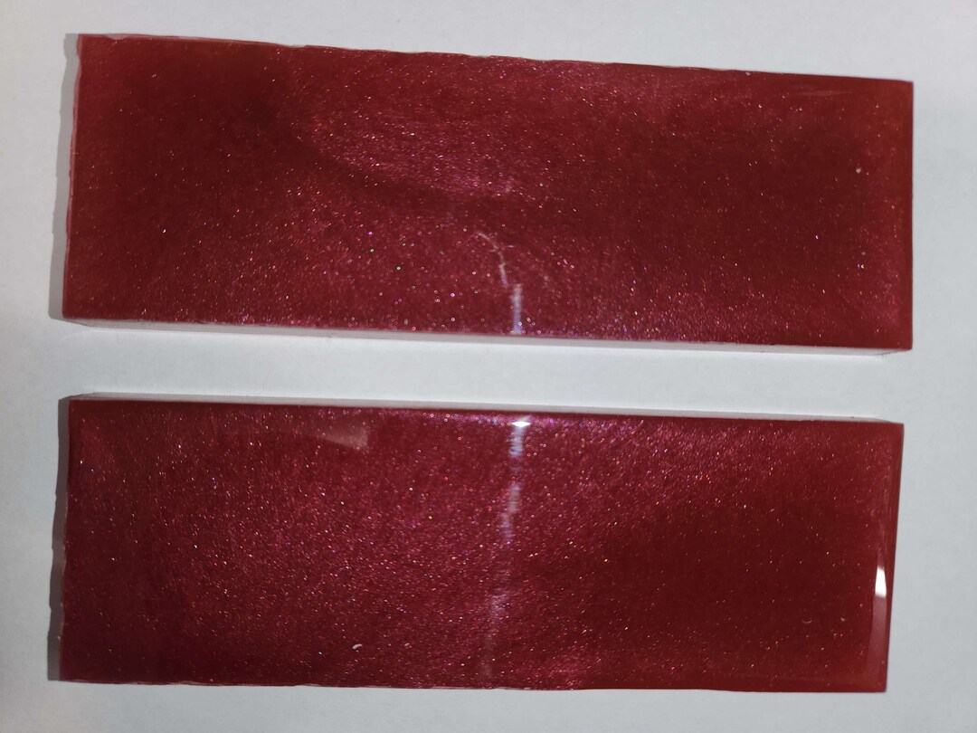 Ruby Red Resin Knife Scales handmade - Etsy