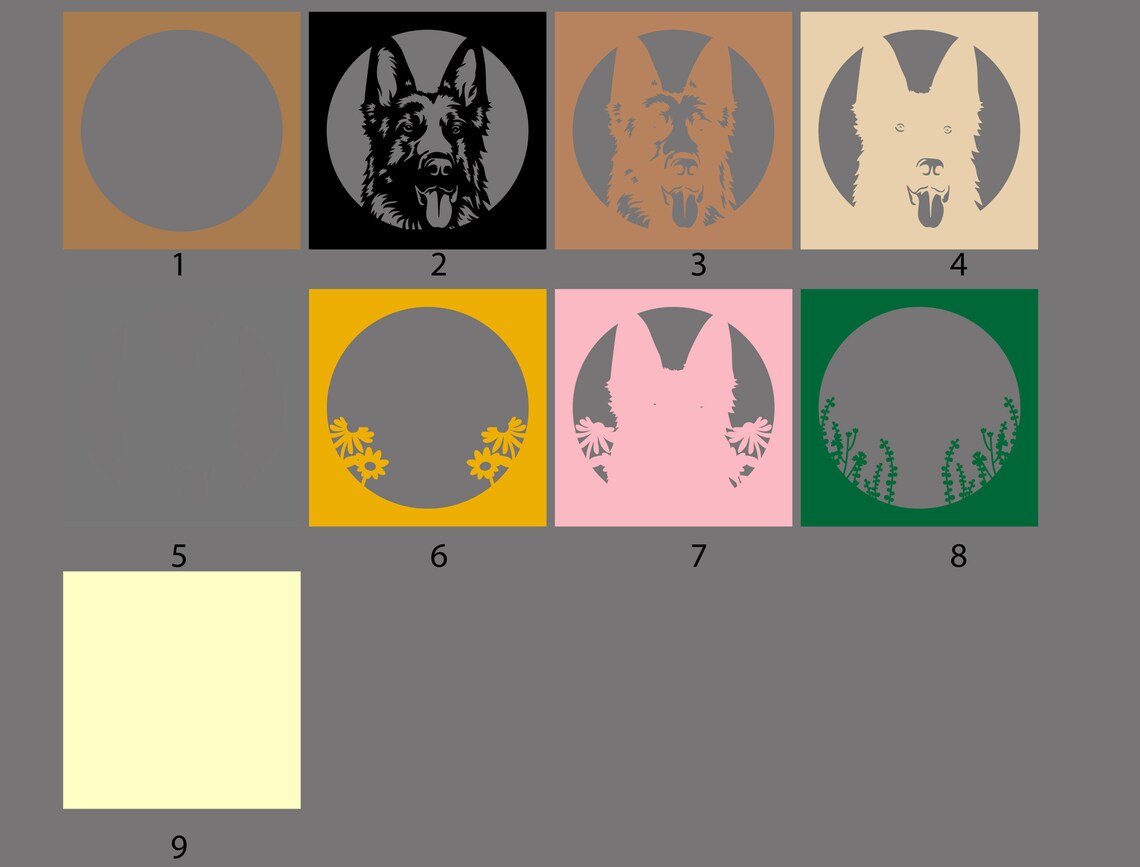 German Shepherd Dog Shadow Box SVG, German Shepherd Shadow Box, Gift ...